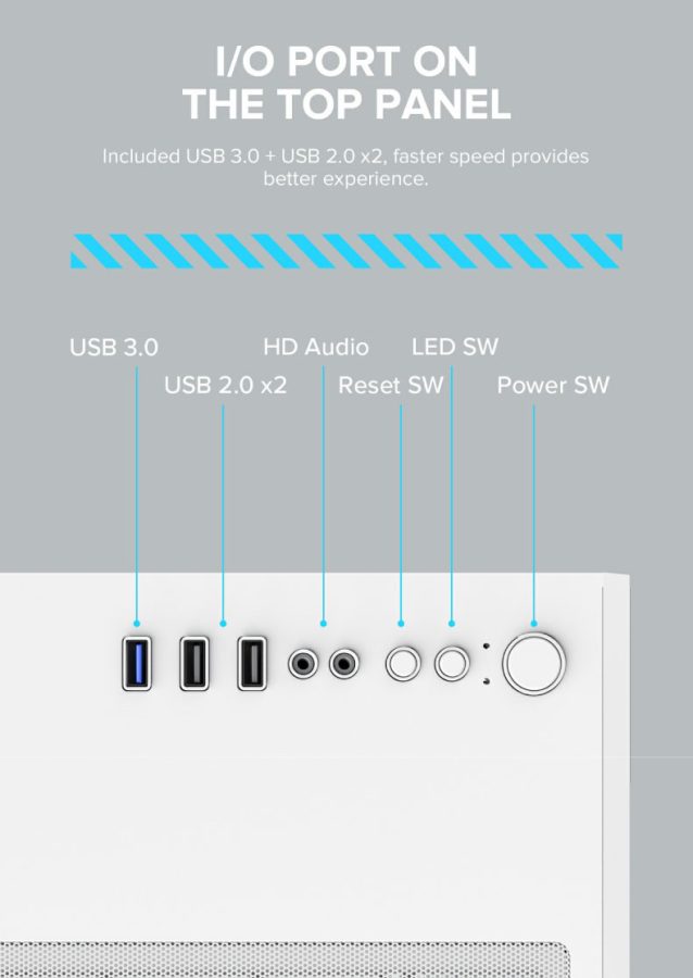 GAMEMAX Infinity Mini White Case – RAMBoxs Technology Ltd